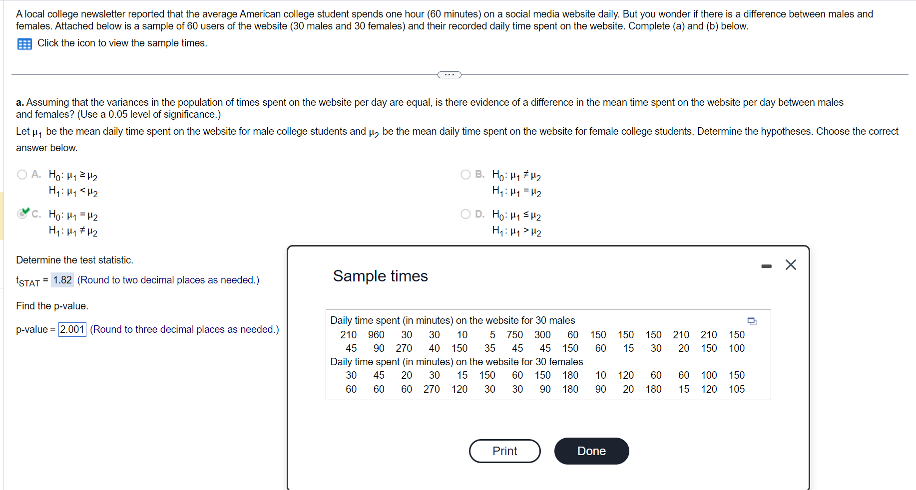 Solved Find the p-value. p-value=enter your response here | Chegg.com