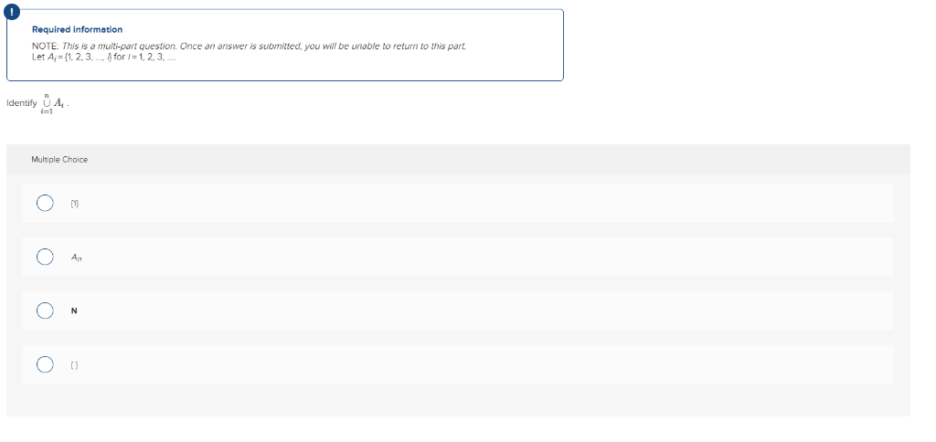 Solved 6. Let Ai = {1, 2, 3, ..., i} for i = 1, 2, 3, | Chegg.com Solved 6. Let Ai = {1, 2, 3, ..., i} for i = 1, 2, 3, | Chegg.com