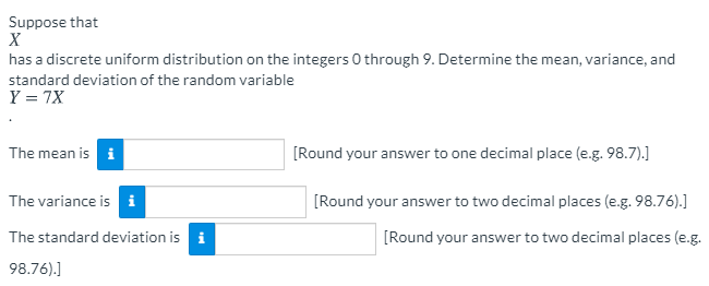Solved Suppose that has a discrete uniform distribution on | Chegg.com