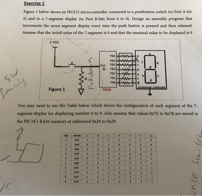 Solved Exercise 1 Figure I below shows an HCS12 | Chegg.com