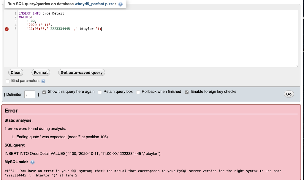Solved Run SQL query/queries on database wboyd5_perfect | Chegg.com