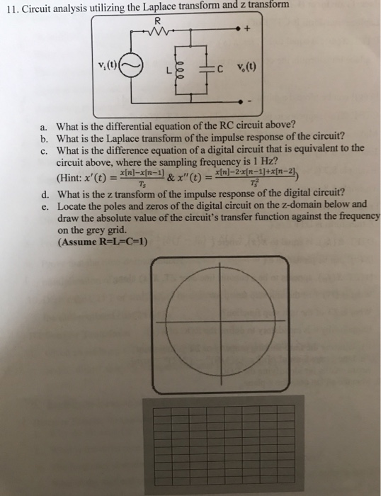 Solved 11. Circuit analysis utilizing the Laplace transform | Chegg.com