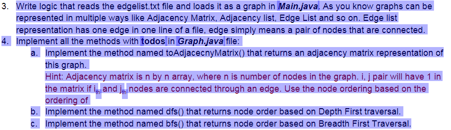 Solved Already made the graph from the text file. Not sure | Chegg.com