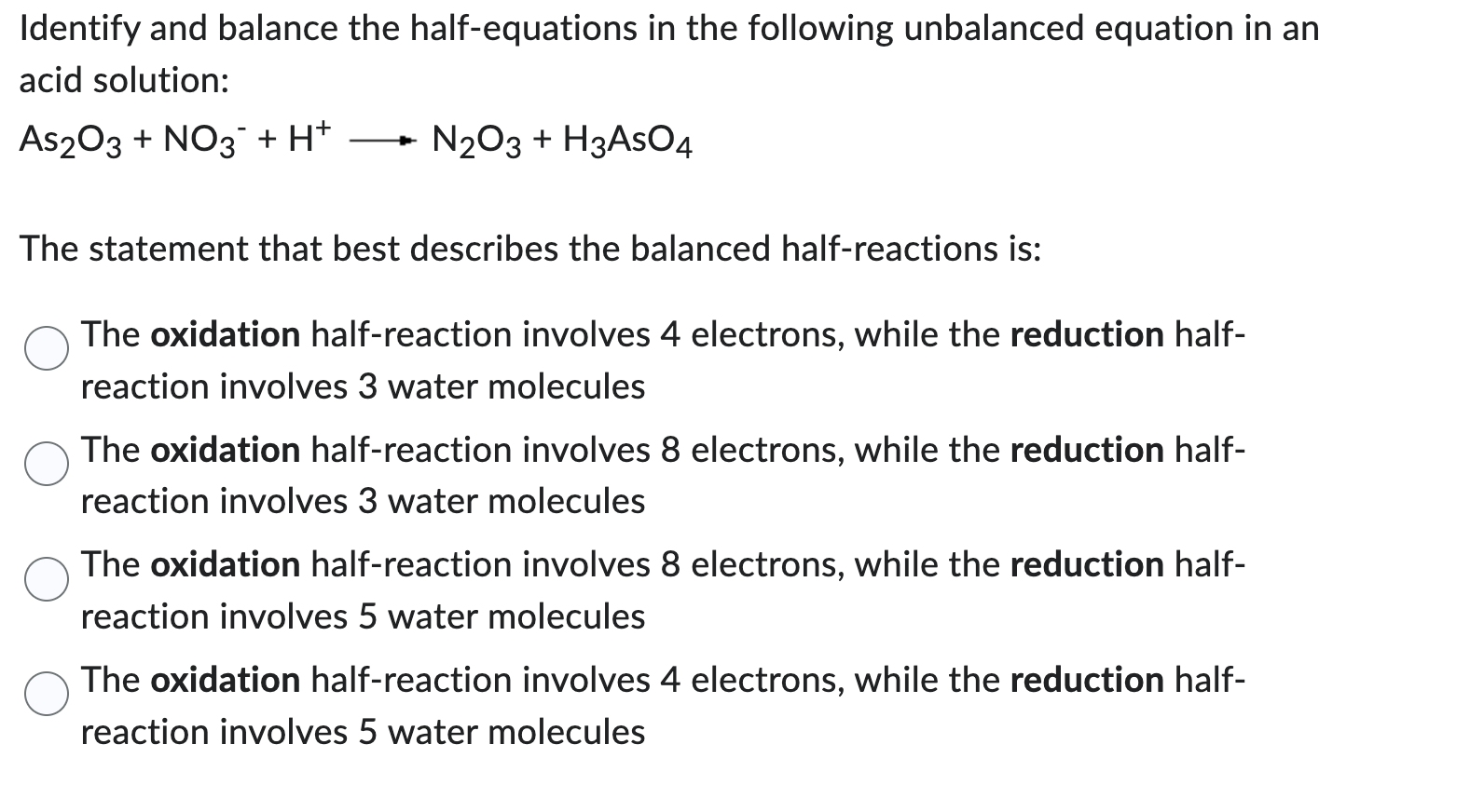 Solved Identify and balance the half-equations in the | Chegg.com