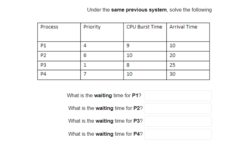 Under the same previous system, solve the following | Chegg.com