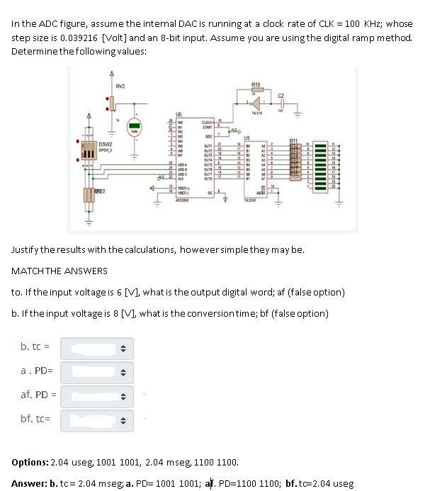 Solved In the ADC figure, assume the internal DAC is running | Chegg.com