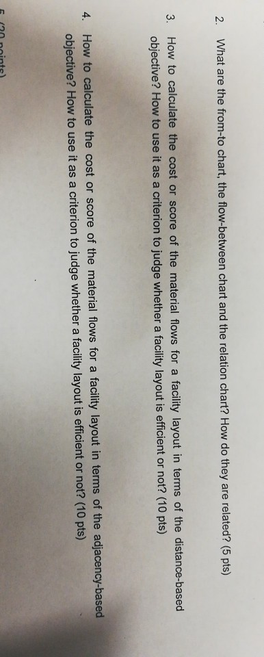 Solved What are the from to chart to chart the flow between | Chegg.com