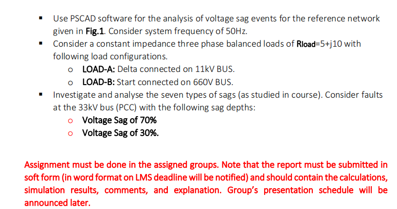 Solved - Use PSCAD software for the analysis of voltage sag | Chegg.com