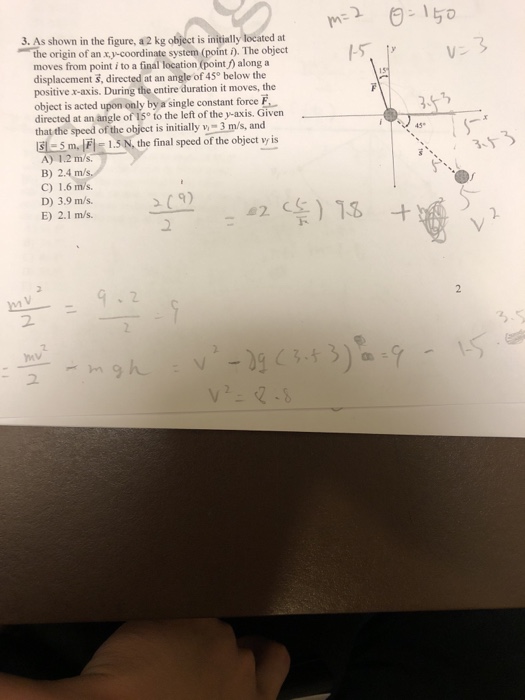 Solved 3. As shown in the figure, a 2 kg object is in the | Chegg.com