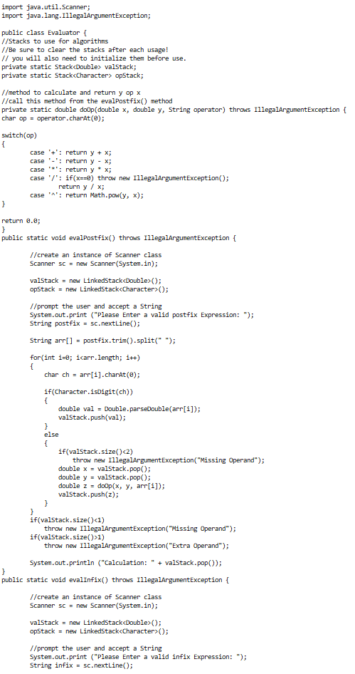 Solved Task 3: Infix to Postfix Create an Infix to Postfix | Chegg.com
