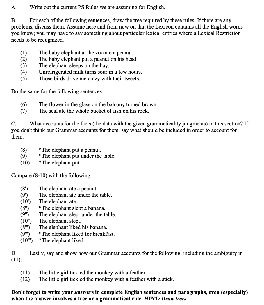 A. Write out the current PS Rules we are assuming for | Chegg.com