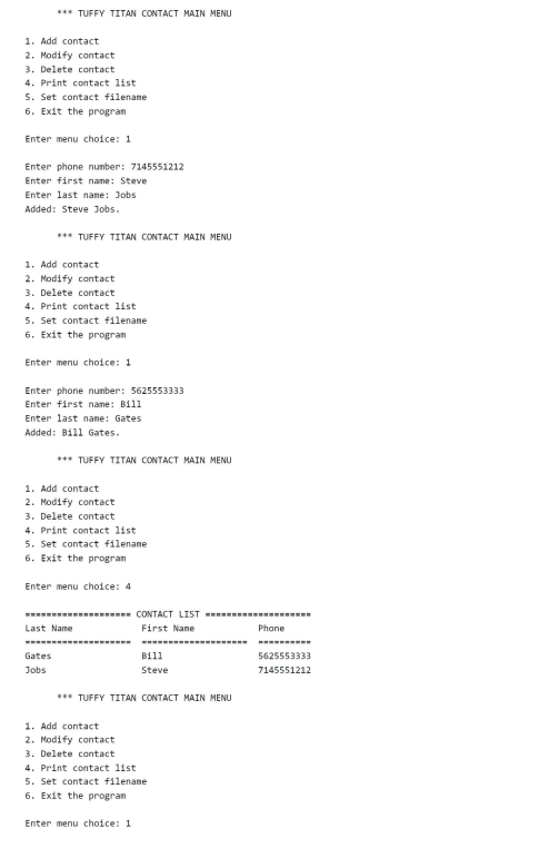 Solved 1. Write a Python program that performs as a Tuffy | Chegg.com