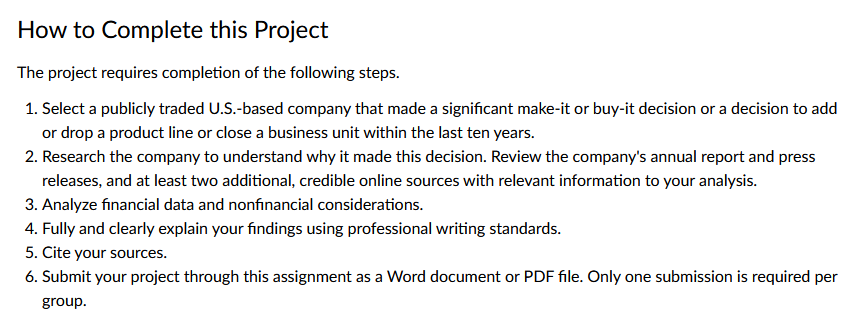 How to Complete this Project The project requires | Chegg.com