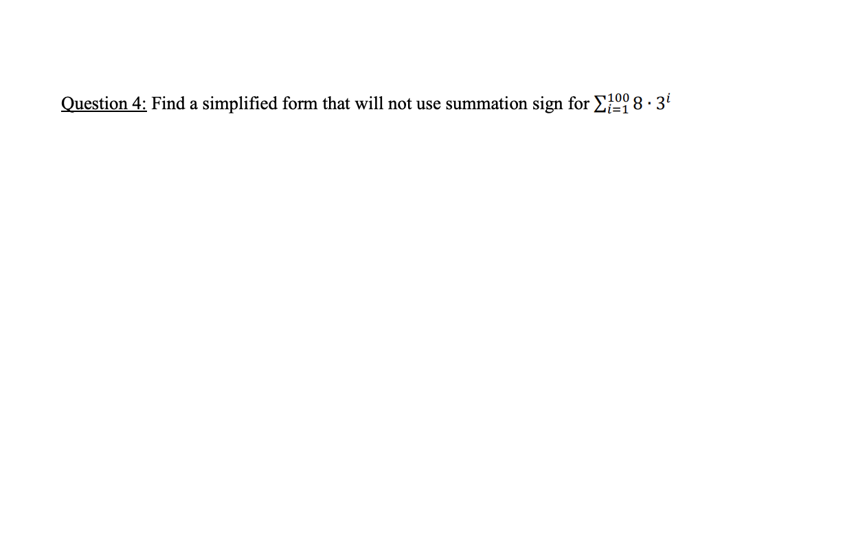 Solved Question 4: Find a simplified form that will not use | Chegg.com