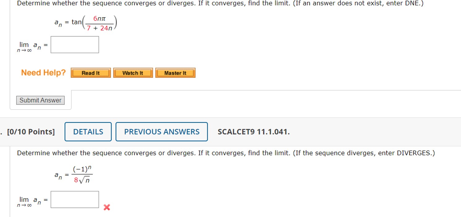 Solved Determine whether the sequence converges or diverges. | Chegg.com