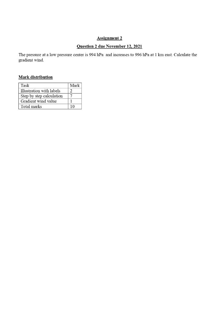Solved Assignment 2 Question 2 Due November 12 2021 The 