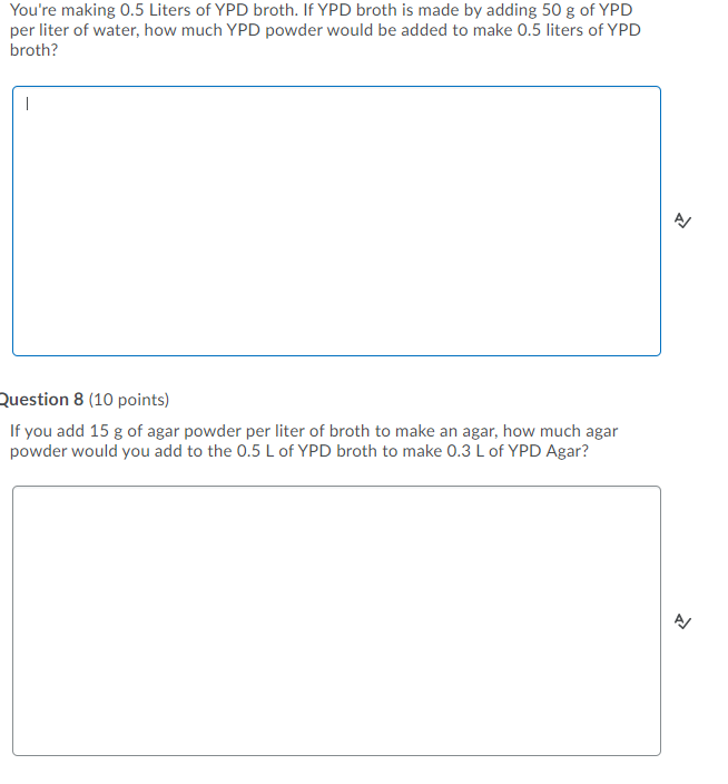 Solved You're making 0.5 Liters of YPD broth. If YPD broth | Chegg.com