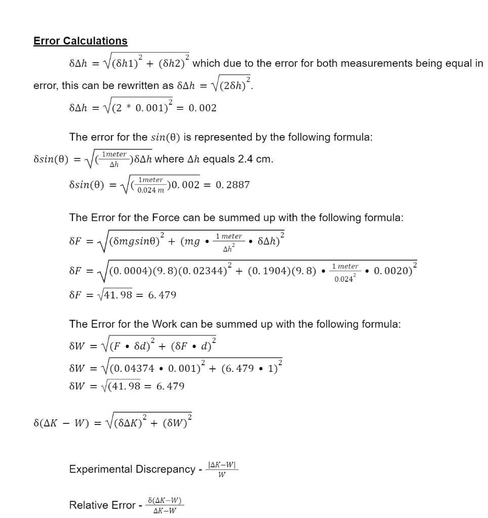 What are the possible sources of error in | Chegg.com