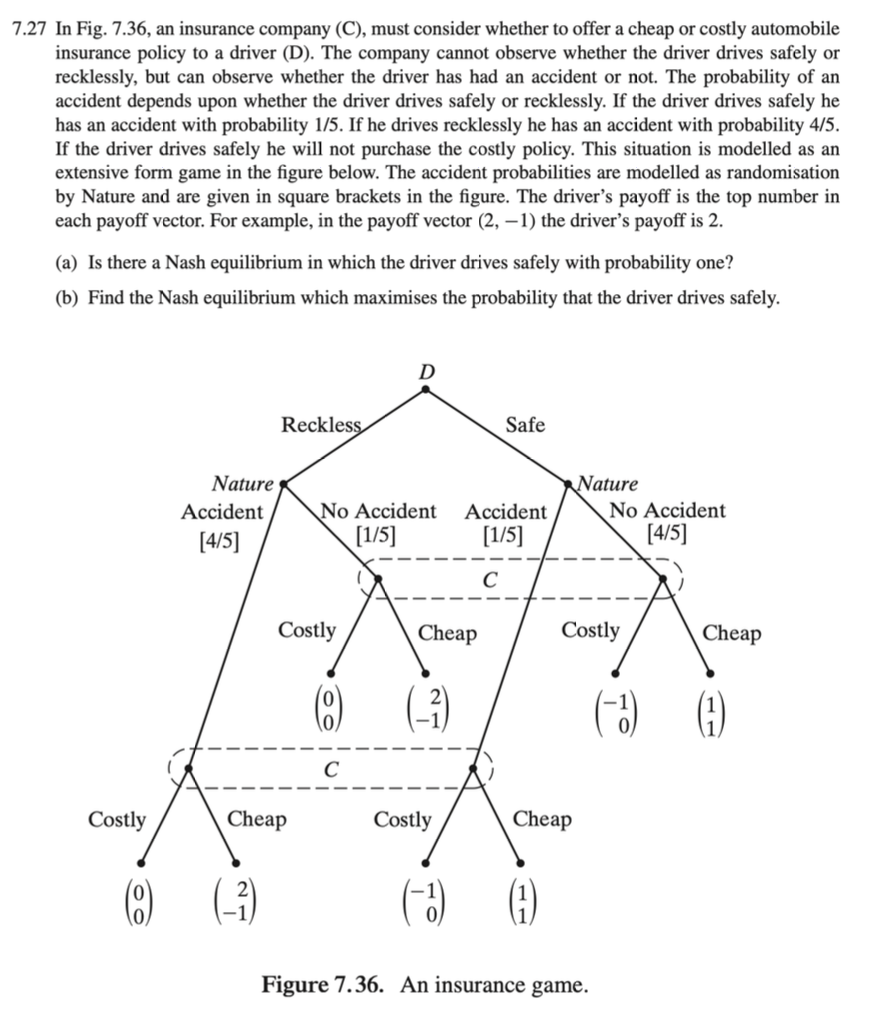 Solved 7.27 In Fig. 7.36, an insurance company (C), must | Chegg.com