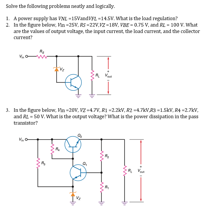 Solved Solve the following problems neatly and logically. 1. | Chegg.com