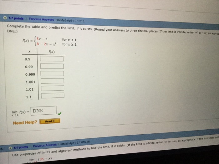 Solved Complete the table and predict the limit, if it | Chegg.com