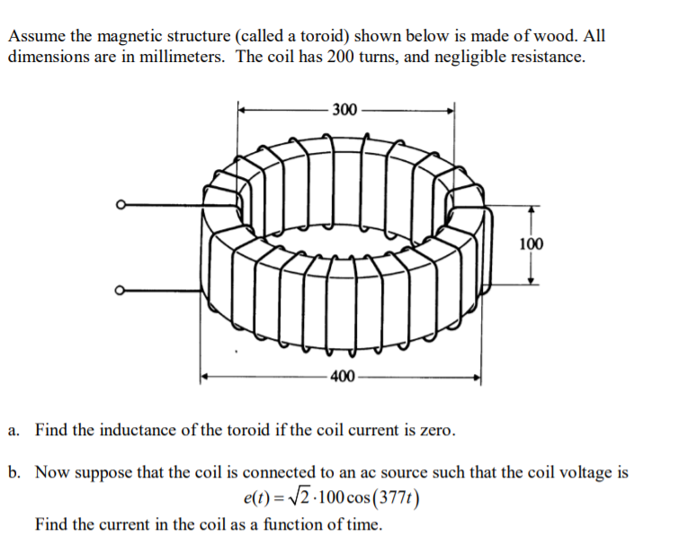 Solved Assume the magnetic structure (called a toroid) shown | Chegg.com