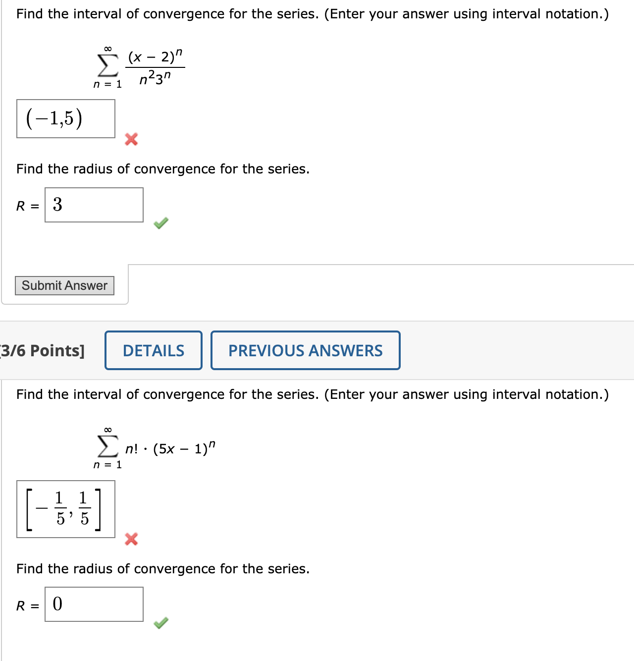 Solved Please solve 1.Find the interval of convergence | Chegg.com