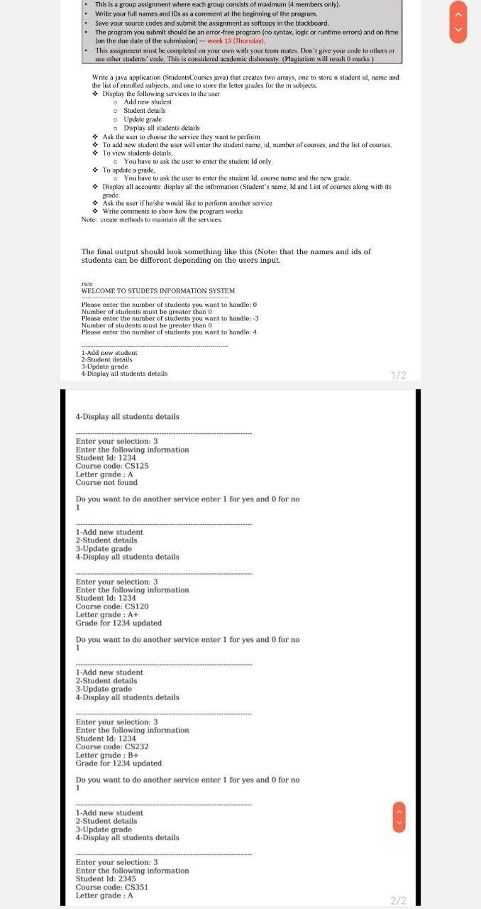 Solved . This is a group assignment where each group | Chegg.com