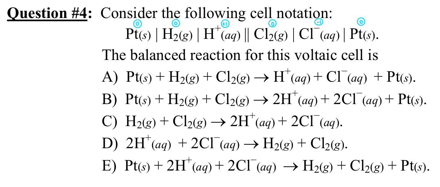 Solved 4: Consider the following cell notation: | Chegg.com