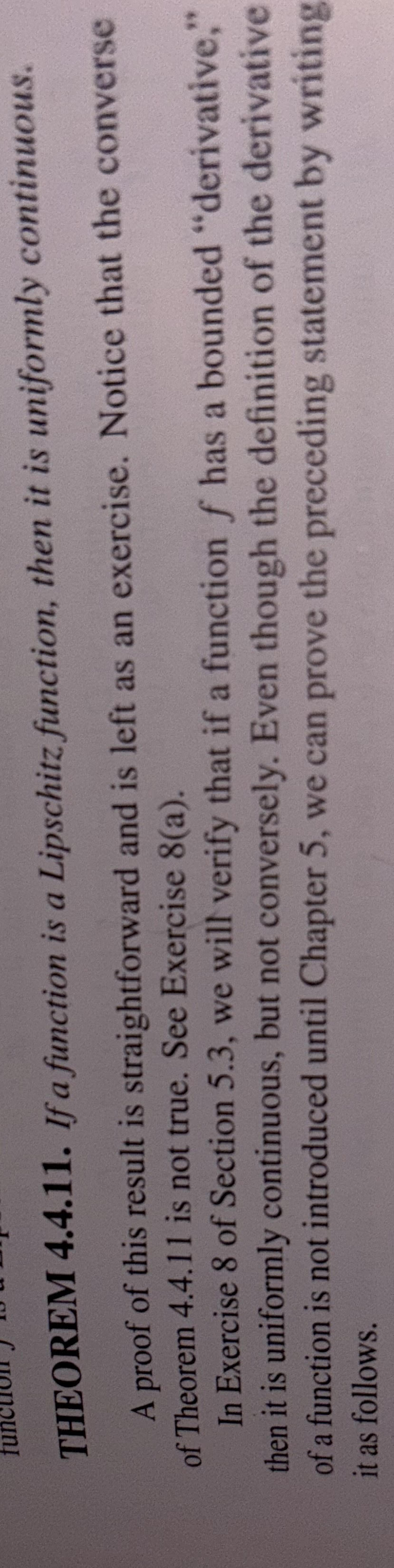 Solved Prove Theorem 4.4.11. If a function is a Lipschitz | Chegg.com