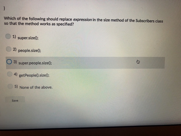 Solved Consider the following partial definitions: public | Chegg.com