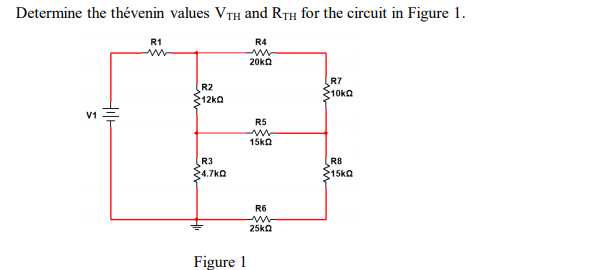 Solved Determine the thévenin values VTH and Rth for the | Chegg.com