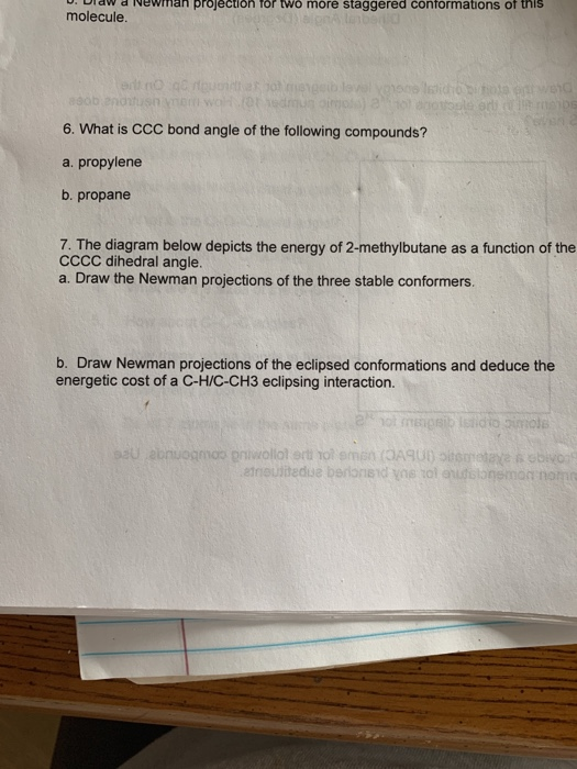 Solved Daw Newman projection for two more staggered | Chegg.com