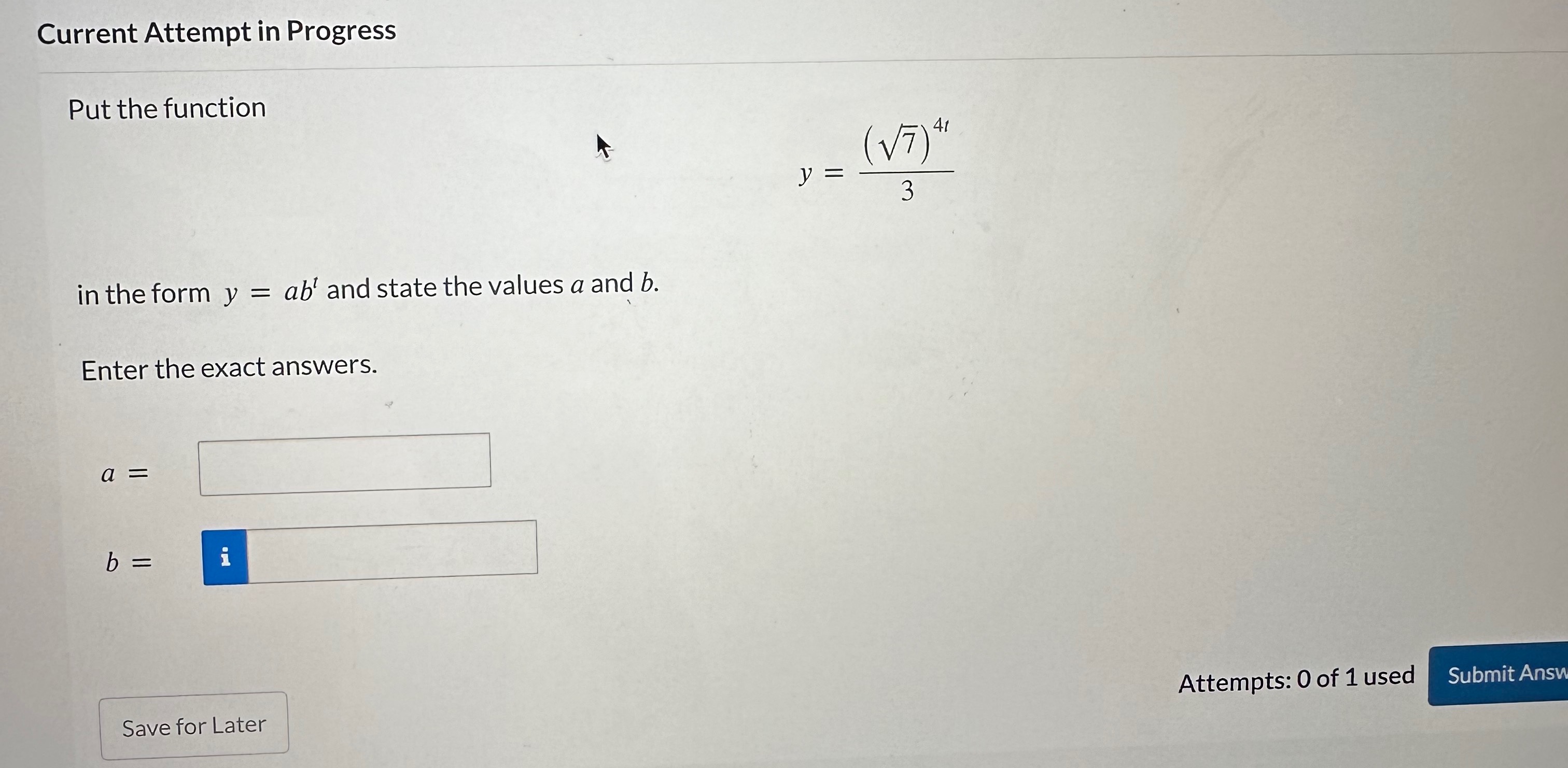 Solved Current Attempt in ProgressPut the | Chegg.com