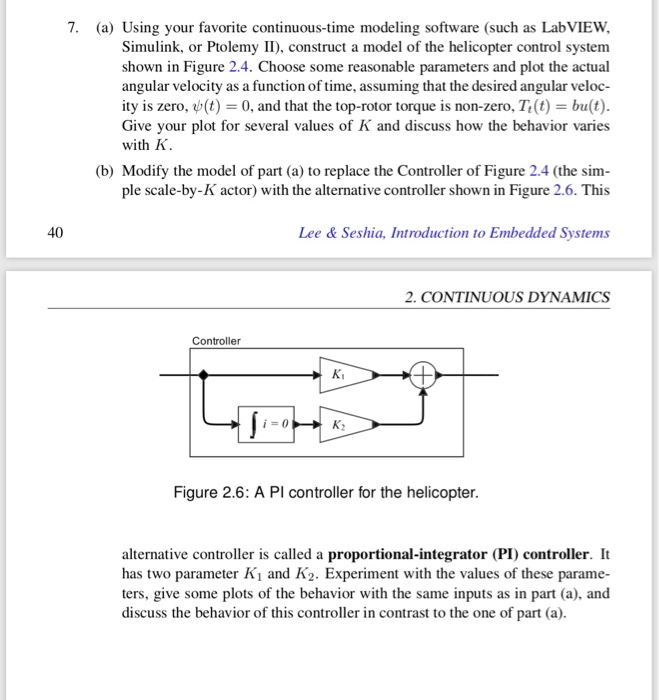 Solved 7 A Using Your Favorite Continuous Time Modeling