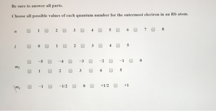 Solved Be sure to answer all parts Choose all possible | Chegg.com