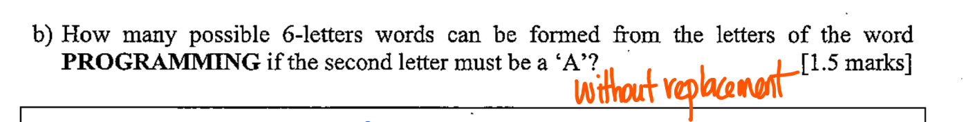 Solved b) How many possible 6-letters words can be formed | Chegg.com