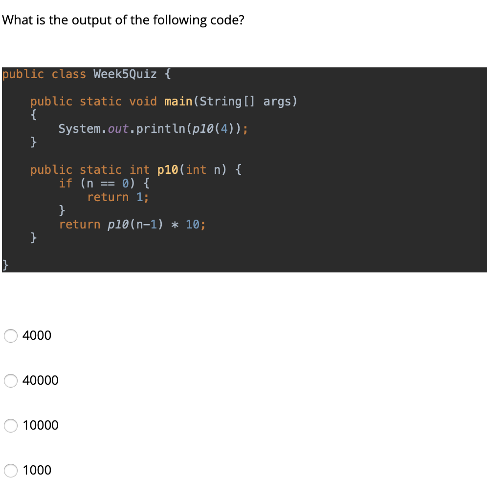 Solved What Is The Output Of The Following Code Public 