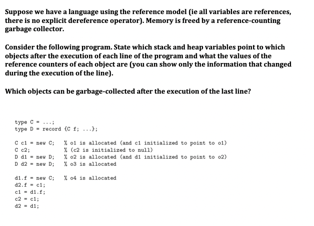 Suppose We Have A Language Using The Reference Model 