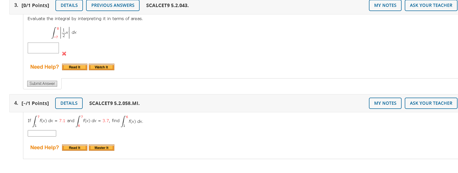 Solved 3. [0/1 Points] DETAILS PREVIOUS ANSWERS SCALCET9 | Chegg.com