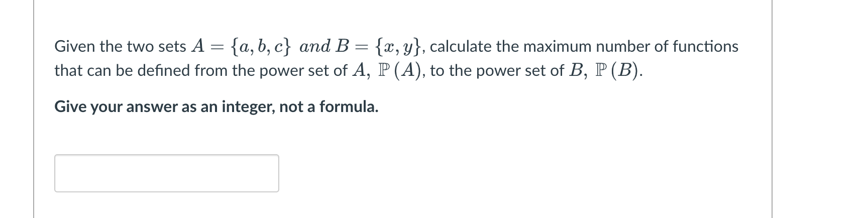 Solved Given the two sets , calculate the maximum number of | Chegg.com