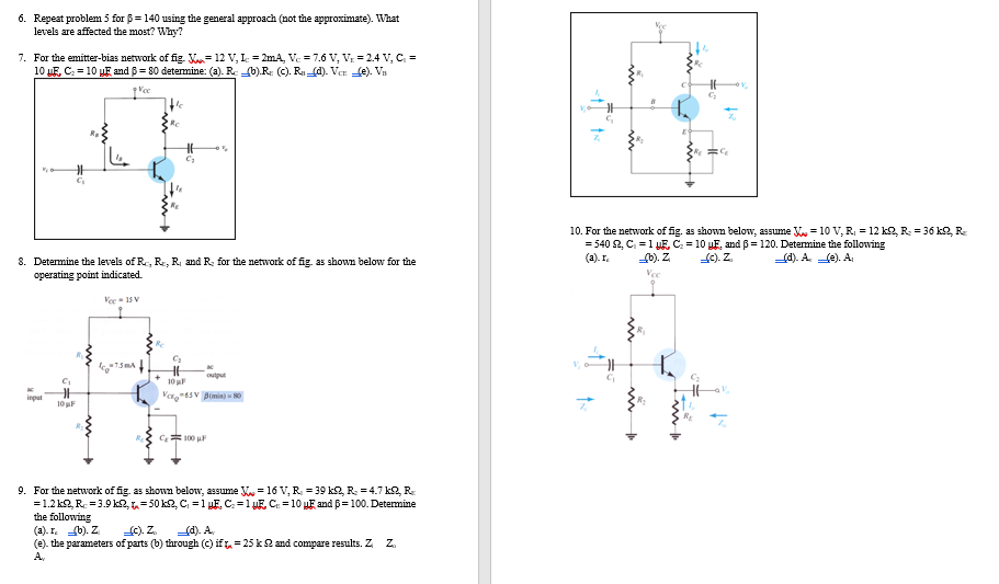Solved 4. Determine the quiescent levels of IcQ and VEQ for | Chegg.com