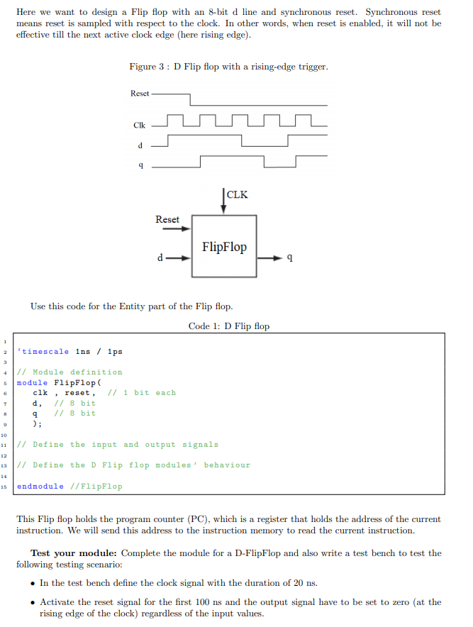 Answered: Verilog code, need both module and test bench Here