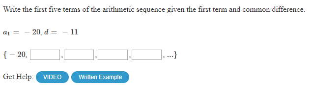 Solved Find the common difference for the arithmetic | Chegg.com