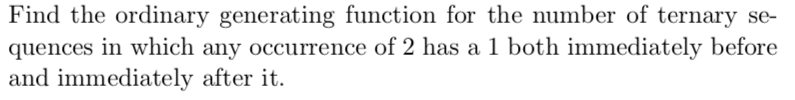 Solved Find the ordinary generating function for the number | Chegg.com Solved Find the ordinary generating function for the number | Chegg.com
