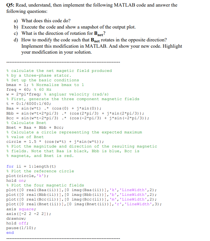 Solved Q5: Read, understand, then implement the following | Chegg.com