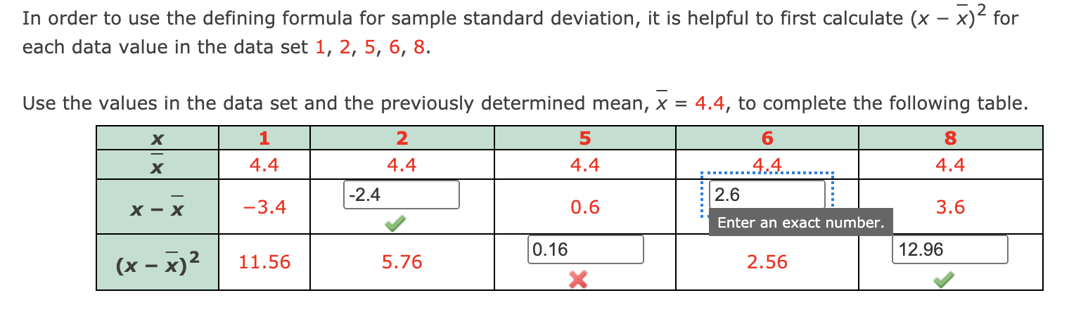 Solved In order to use the defining formula for sample | Chegg.com