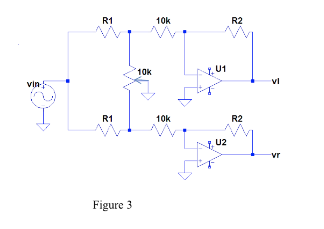Solved Pre-Lab: 1. The audio panpot circuit of Figure 3 is | Chegg.com