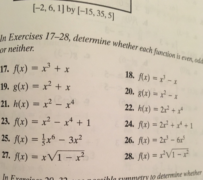 Solved In Exercises 17 28 Determine Whether Each Function