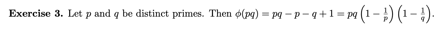 Solved Exercise 3. Let p and q be distinct primes. Then | Chegg.com